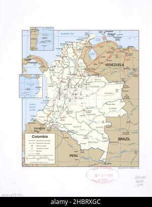 Map of Columbia ca. 2008 Stock Photo - Alamy