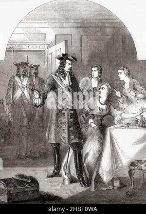 The arrest of Princess Clementina (1702-1735), 18th century (19th ...