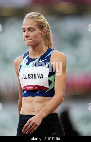 Darya Klishina participating in the Tokyo 2020 Olympic Games in the ...