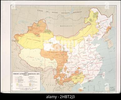 Map of China Communist Administrative Units ca. 1959 Stock Photo - Alamy