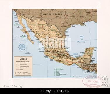 Map of Mexico ca. 1997 Stock Photo - Alamy