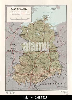 1960s Map of East Germany ca. 1969 Stock Photo - Alamy