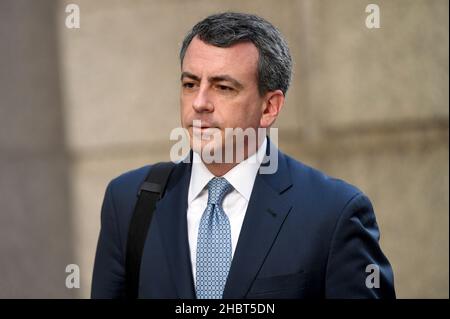 Defense counsel Christian Everdell arriving at the federal courthouse ...