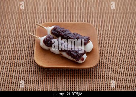 dango dumpling with azuki red beans paste Japanese confectionery ...
