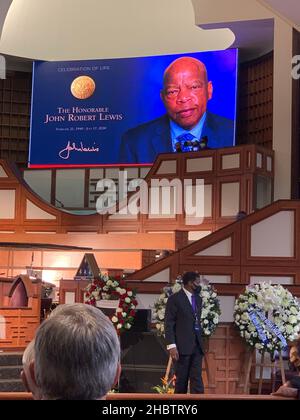 July 30, 2020 - Atlanta, Georgia, U.S. - A screen grab of President ...