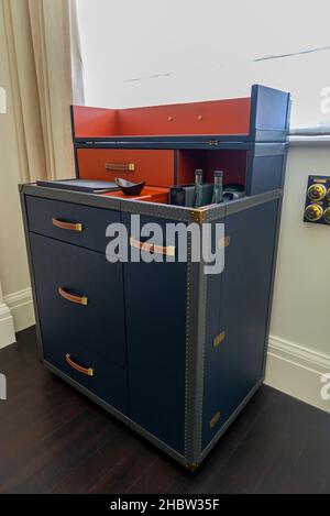 Mini bar in a room at the Raffles Hotel, Singapore Stock Photo - Alamy