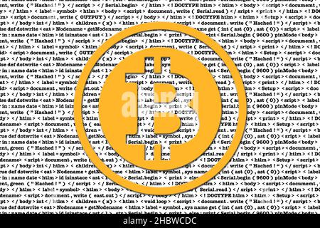 Bitcoin icons, symbol of the famous cryptocurrency Stock Photo - Alamy