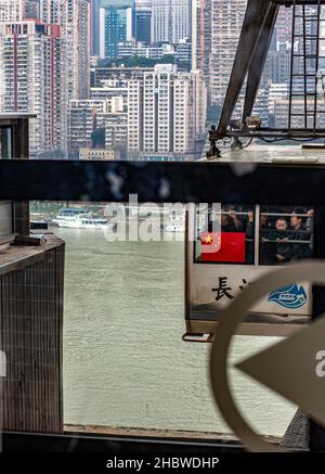 Cableway crossing Yangtze River Stock Photo - Alamy