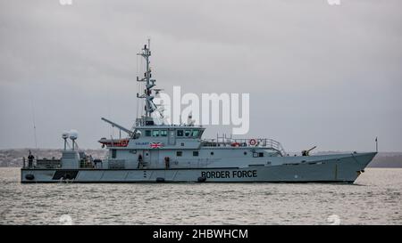 UK Border Force cutter HMC Vigilant seen returning to Portsmouth ...