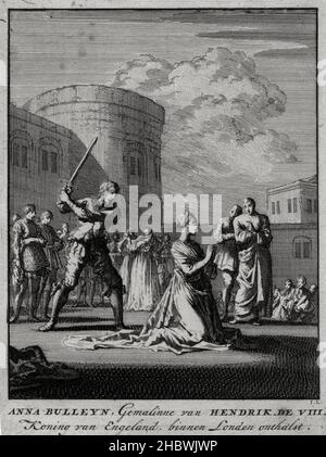 The execution of Anne Boleyn at the Tower of London on the 19th May ...