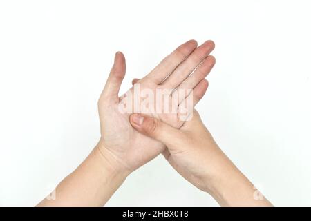 Cyanotic hands or peripheral cyanosis or blue hands at Southeast Asian ...