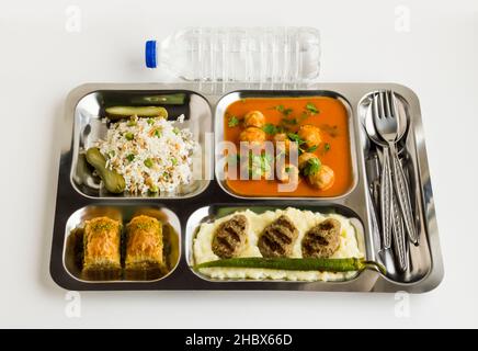 Tabldot food menu in the refectory Stock Photo - Alamy