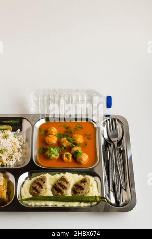 Tabldot food menu in the refectory Stock Photo - Alamy