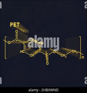 Polyethylene terephthalate or PET Structural chemical formula ...