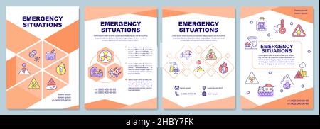 Emergency management poster template layout. Rescue service. Banner ...