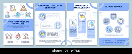 Emergency management brochure template. Natural disaster. Flyer ...