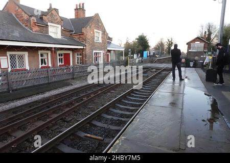 Howden railway station, showing old station masters house, now a ...