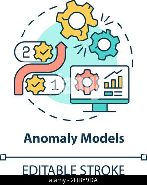Anomaly Detection Vector Graphic Icon Design Set Visualizing AI ...