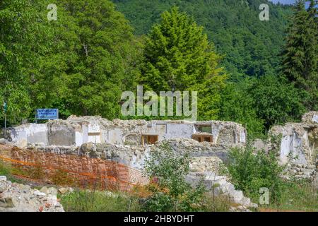 In 2016, several earthquakes destroyed the village of Pretare, province ...
