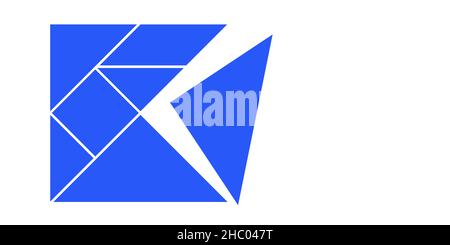 Classic tangram as an illustration against a white background Stock ...