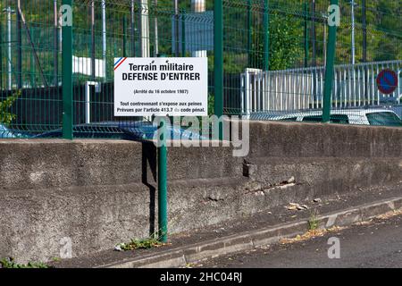 Defense d'Entrer (no entry) sign at Saint-Etienne Mine Museum, France ...