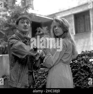 Romanian actor Radu Gheorghe during the filming of the movie "Mireasa ...