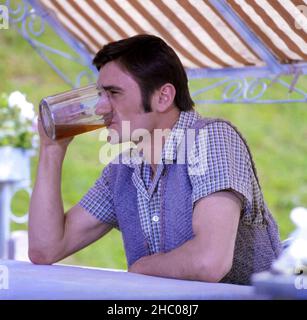 Romanian actor Radu Gheorghe during the filming of the movie "Mireasa ...