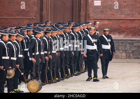 Gurkha Soldiers have a Knife Kukri Inspection by Major Patrick ...