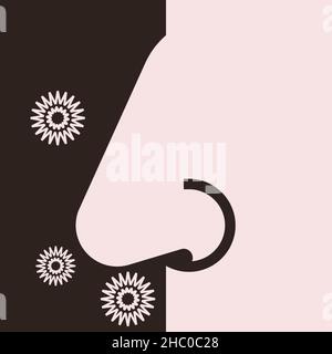 Pollen allergy concept and hay fever allergies as a medical symbol as ...