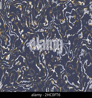 Dark blue marbled masculine seamless texture. Irregular ink blotch ...