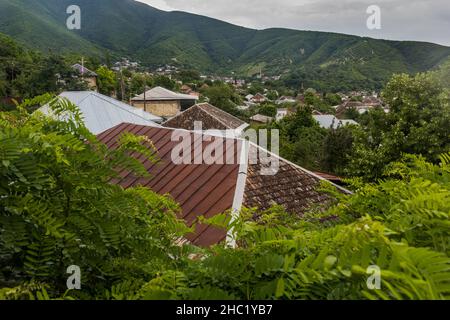 Aerial view of Sheki, Azerbaijan Stock Photo - Alamy