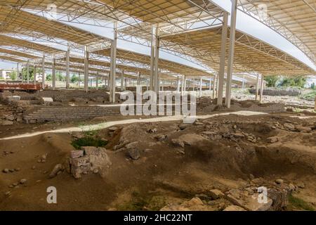 Excavations at the Ancient Settlement of Taraz, Kazakhstan Stock Photo ...