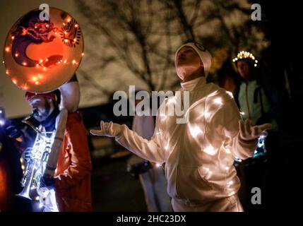 People take part in winter swimming on New Year's Eve in River Drava in ...