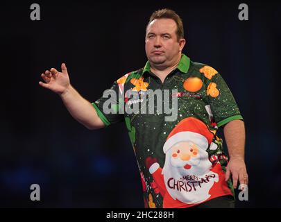 Brendan Dolan during day seven of the Paddy Power World Darts Championship at Alexandra Palace ...