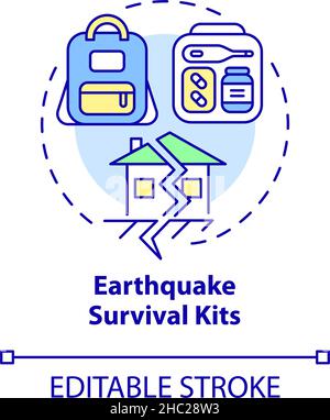 Disaster emergency kit abstract concept vector illustration Stock ...