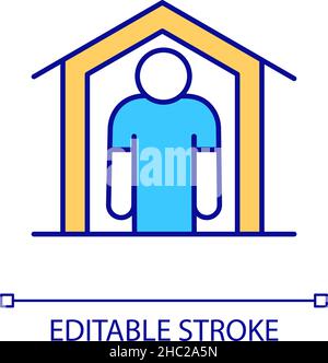 Self-isolation RGB color icon Stock Vector Image & Art - Alamy