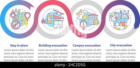 Evacuation types circle infographic template Stock Vector Image & Art ...