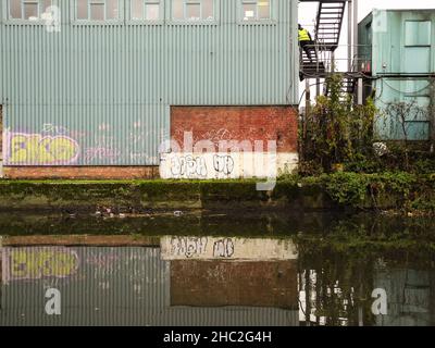 Graffiti along the Grand Union Canal in Leicester Stock Photo - Alamy