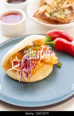 Fried Shrimp Bao, Secret Bao, Santa Barbara, California Stock Photo - Alamy