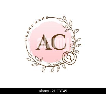 AC feminine logo. Usable for Nature, Salon, Spa, Cosmetic and Beauty ...