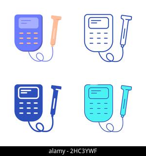 fetal heartbeat monitor vector glyph seamless pattern fetal heartbeat ...