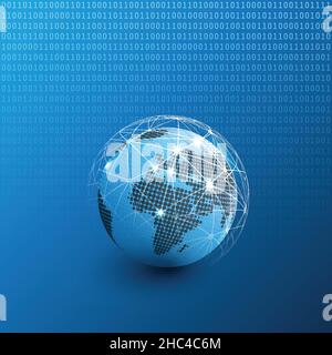 Digital Matrix, Bits Pattern, Ones and Zeros - Abstract Modern 3D ...