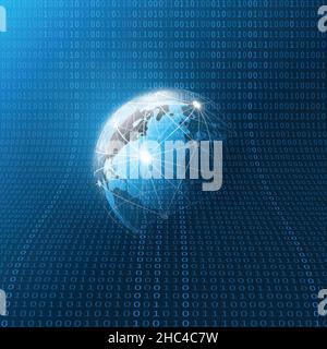 Digital Matrix, Bits Pattern, Ones and Zeros - Abstract Modern 3D ...