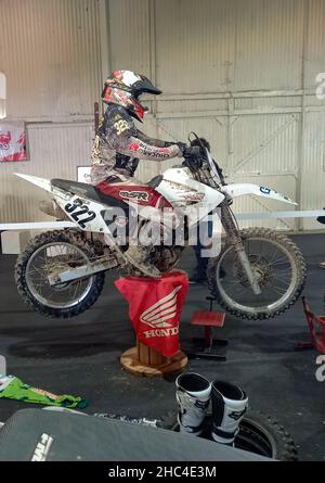 Avellaneda, Argentina - Dec 5, 2021 - shot of a black Triumph ...