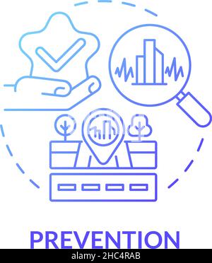Prevention blue gradient concept icon Stock Vector Image & Art - Alamy