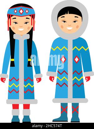 Vector isolated illustration of inuit, eskimo mythical deity, Pinga ...