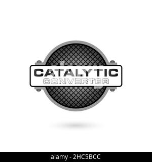 catalytic converter icon on white background. Simple element ...