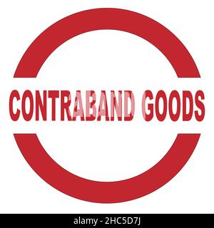 A contraband red rubber stamp over white with grunge effect Stock Photo ...