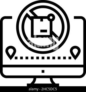 undelivered parcel status line icon vector illustration Stock Vector ...