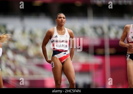 Nicole Yeargin participating in the 400 meters of the European ...